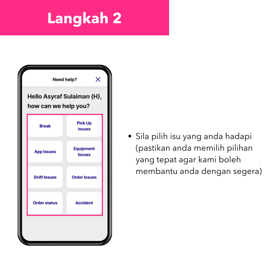 Pelaporan Isu | Pandariders | foodpanda MY